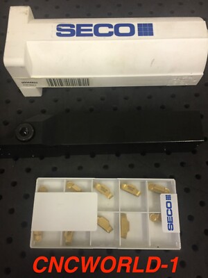 1 Seco Holder CFMR3225P06 + 10 Pcs Seco LCMF1606M0-0600-MP , CP500 , 1 ...