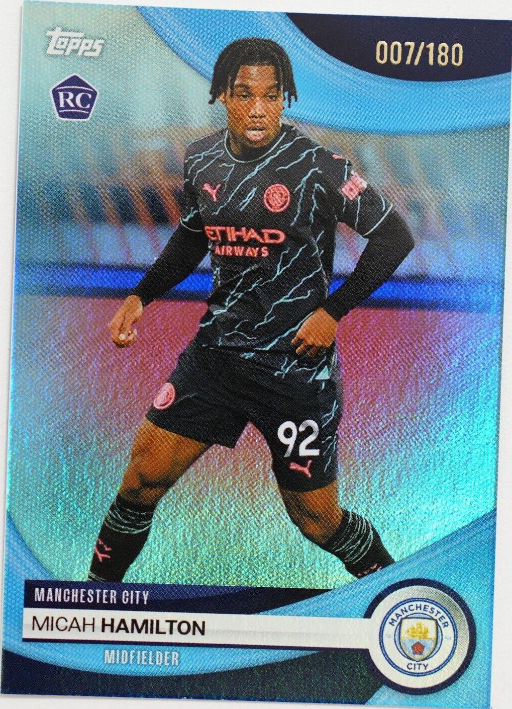 2023-24 Topps Manchester City Team Set - Micah Hamilton #2 Foil /180 ...