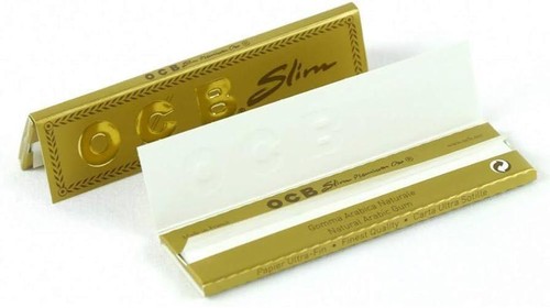 OCB GOLD Slim Premium King Size Rolling Smoking Papers Skins Rizla ...