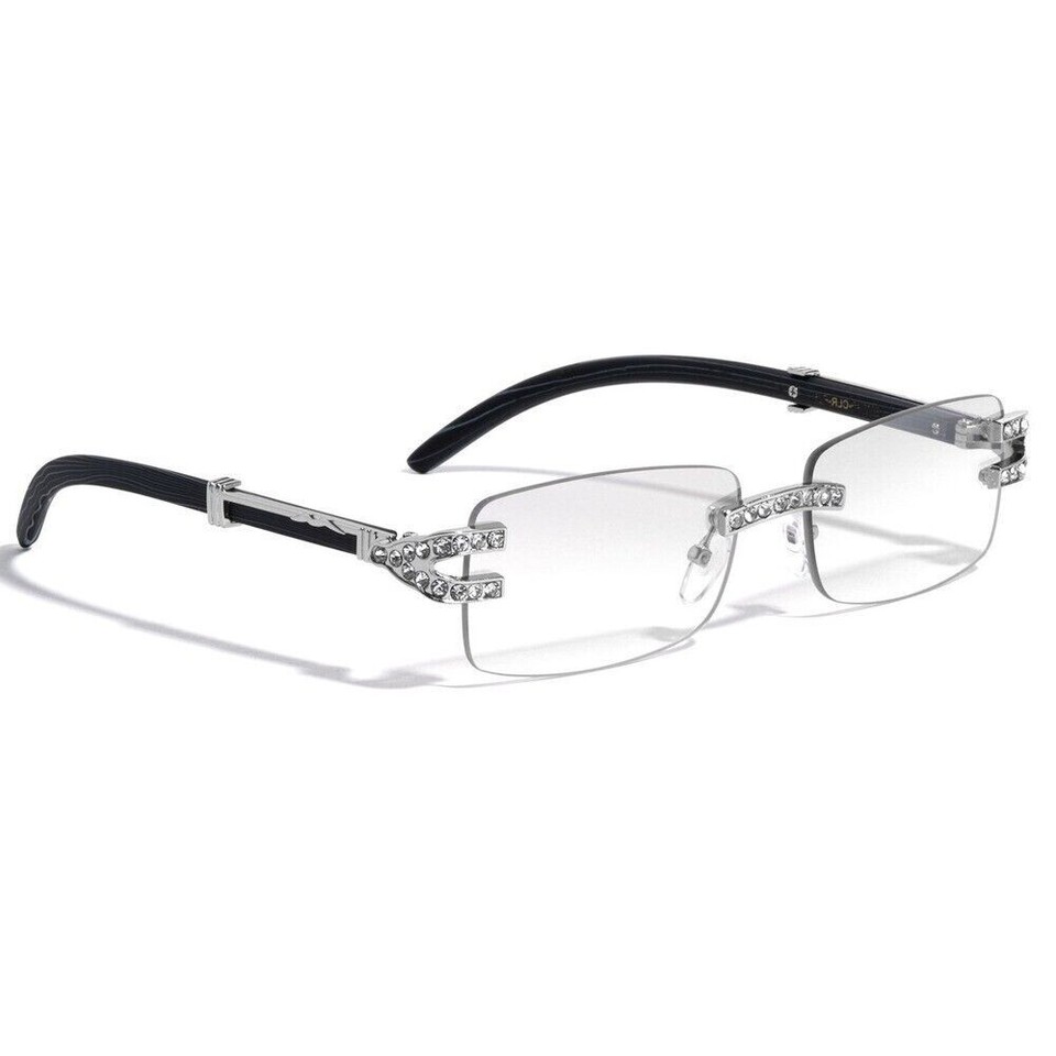 Trendy Sunglasses Brown Lens Framless Rectangular Street Wear Retro ...