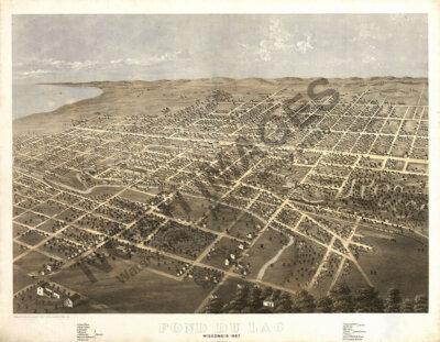 Panoramic Map of Fond Du Loc WI 16x20 | eBay