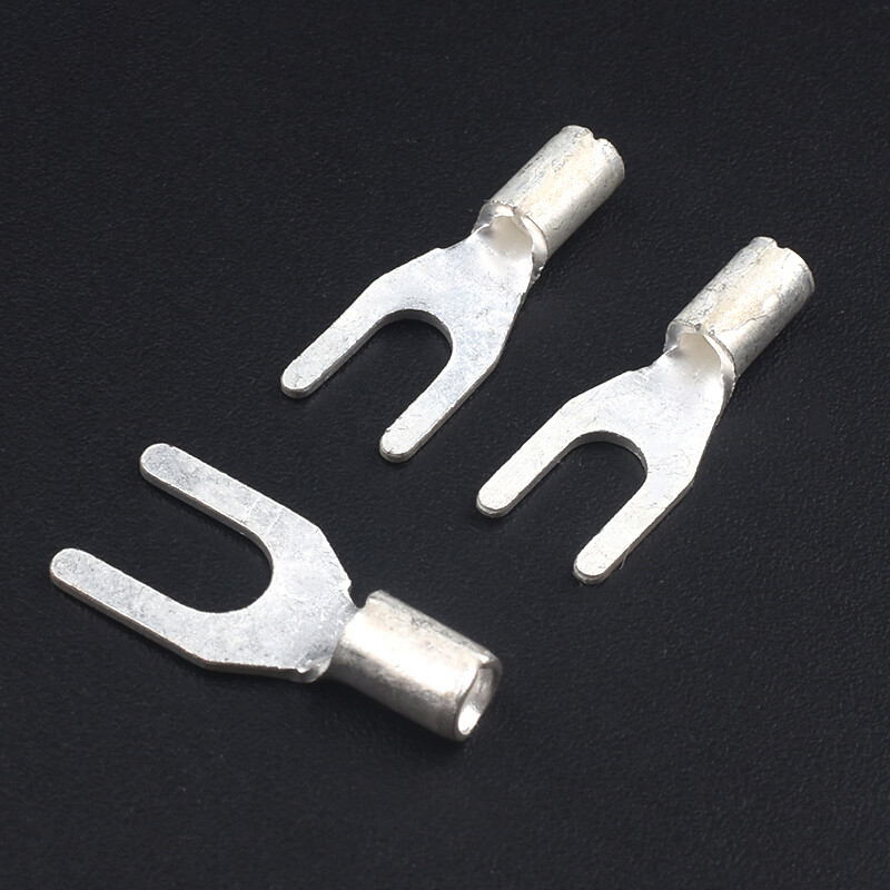 Fork Electrical Crimp Terminals Non-Insulated Spade U Type Cable ...