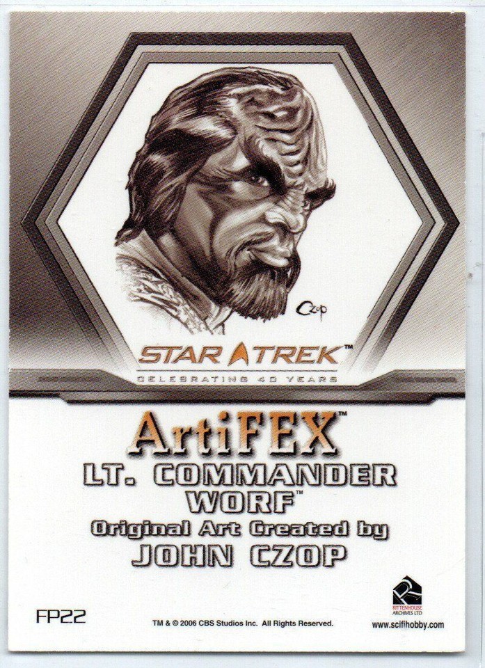 Lt. Commander Worf StarTrek 40th Anniversary Bridge Crew ArtiFEX FP22 ...