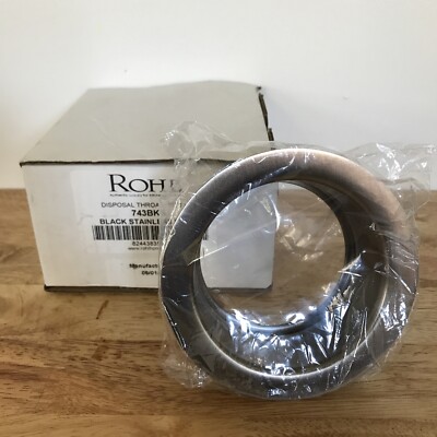 *NEW* ROHL 743BKS Black Stainless Steel Garbage Disposal Throat Fits ...