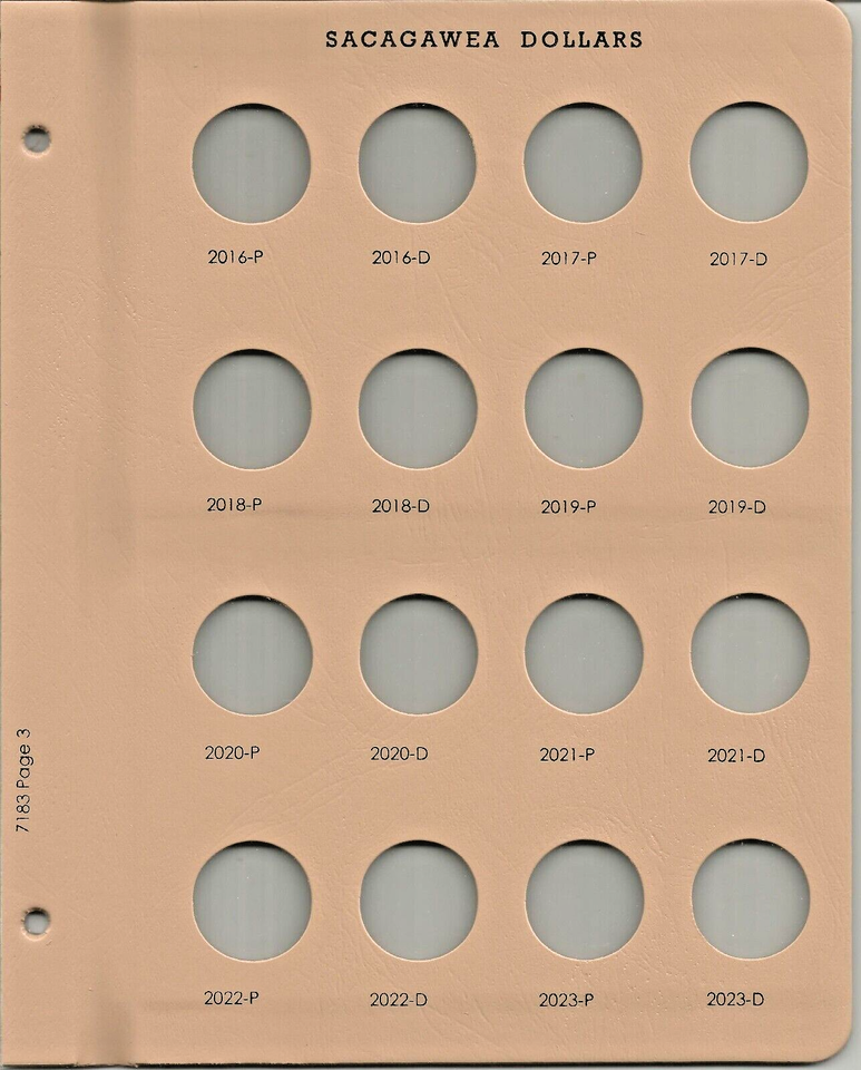 Dansco 8183 Sacagawea US Dollar Coin Album with Proof, 2000 - 2019 With ...
