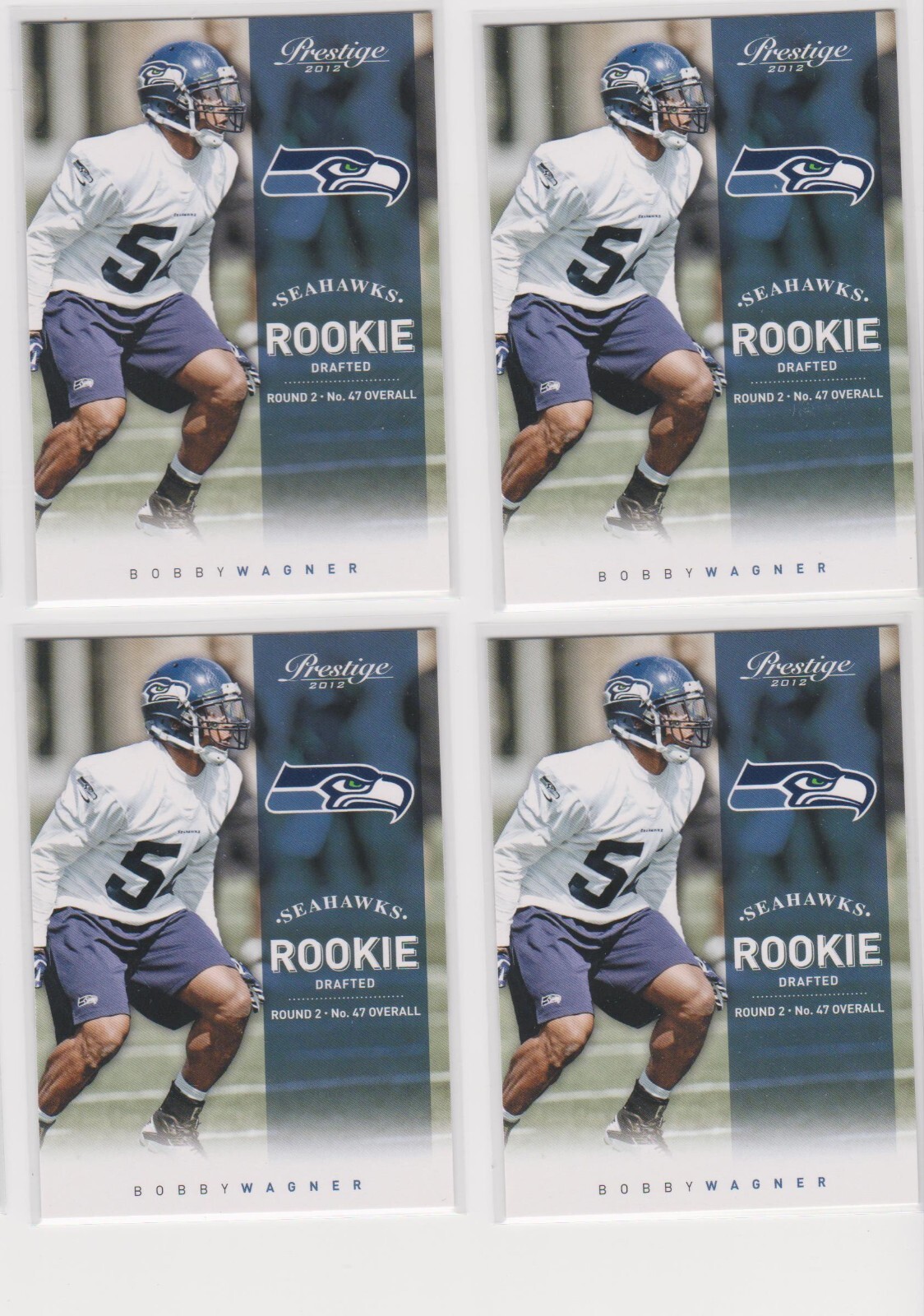 BOBBY WAGNER SEATTLE SEAHAWKS 2012 PRESTIGE #222 4 CARD ROOKIE LOT | eBay