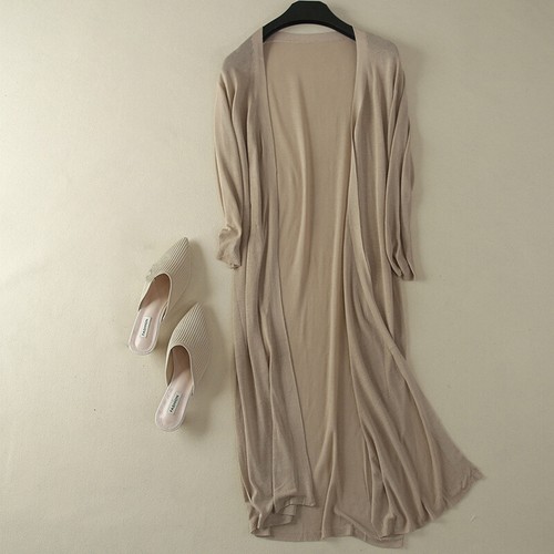 Womens Summer Long Sleeve Cardigan Mesh Sheer Coat Jacket Open Loose ...