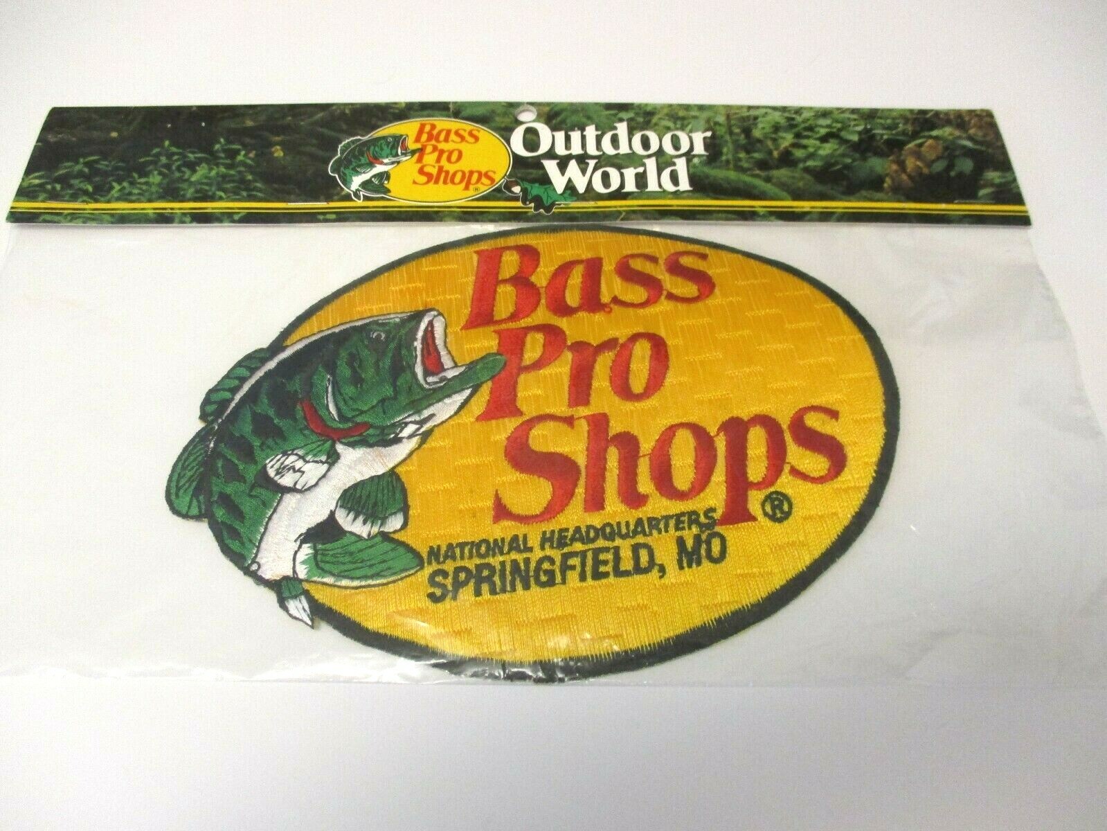 FISHING PATCH BASS PRO SHOPS "1" PATCH 6 x 8 INCHES XL FACTORY SEALED ...