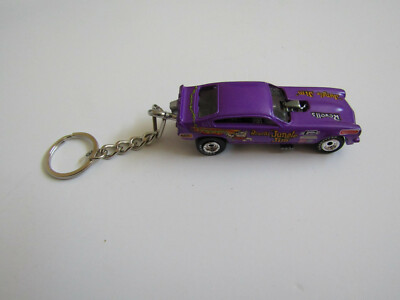 JUNGLE JIM CHEVROLET CHEVY VEGA NHRA DRAGSTER KEYCHAIN KEYRING PURPLE ...