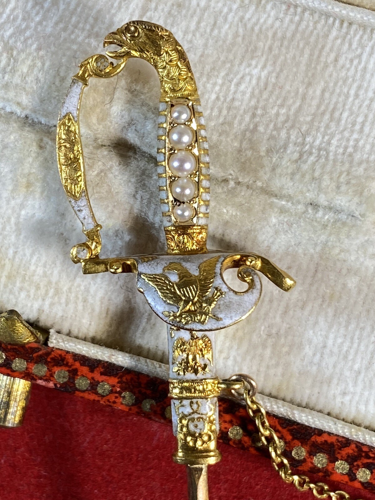 Antique Victorian Hat Pin 14K Gold Stick Pin Military Sword Pin Sword ...