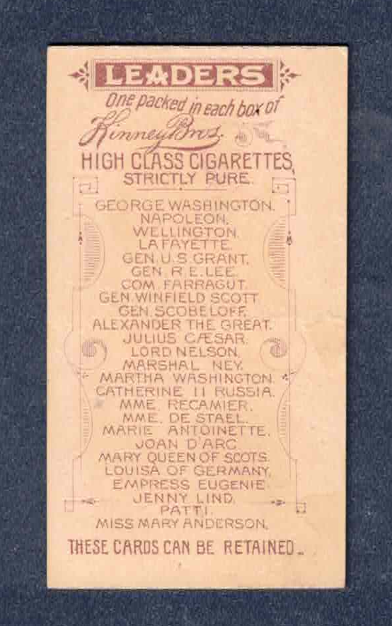 ALEXANDER THE GREAT 1889 N222 Kinney Bros. Leaders | eBay