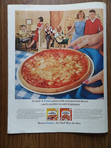 1964 Chef Boy Ar Dee Pizza Ad A Frozen Pizza Party Perfect in 8 Minutes ...