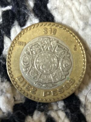 1998 MEXICO $10 PESOS Bi-Metal Mexican Diez Pesos Error On “8”Coin | eBay