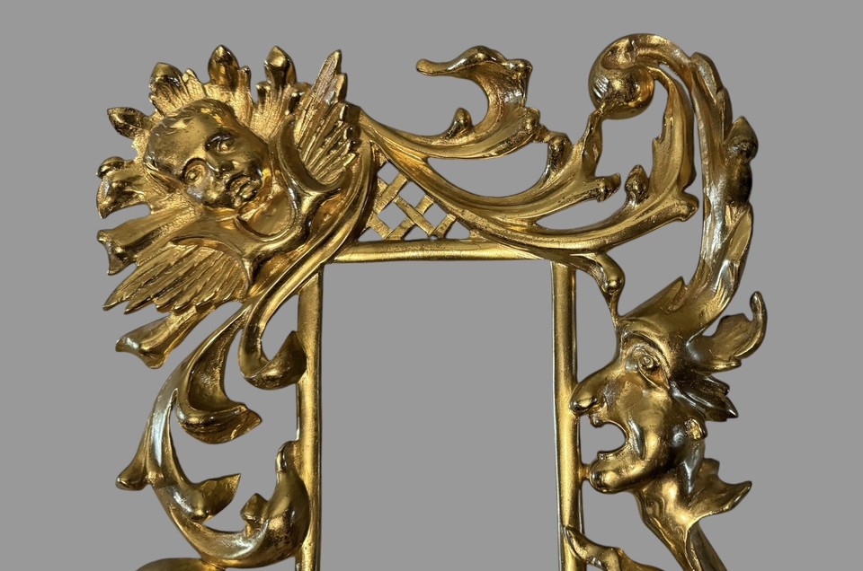 Pair Of Antique Gilt Bronze Mirror Or Picture Frames Figural Cupid ...