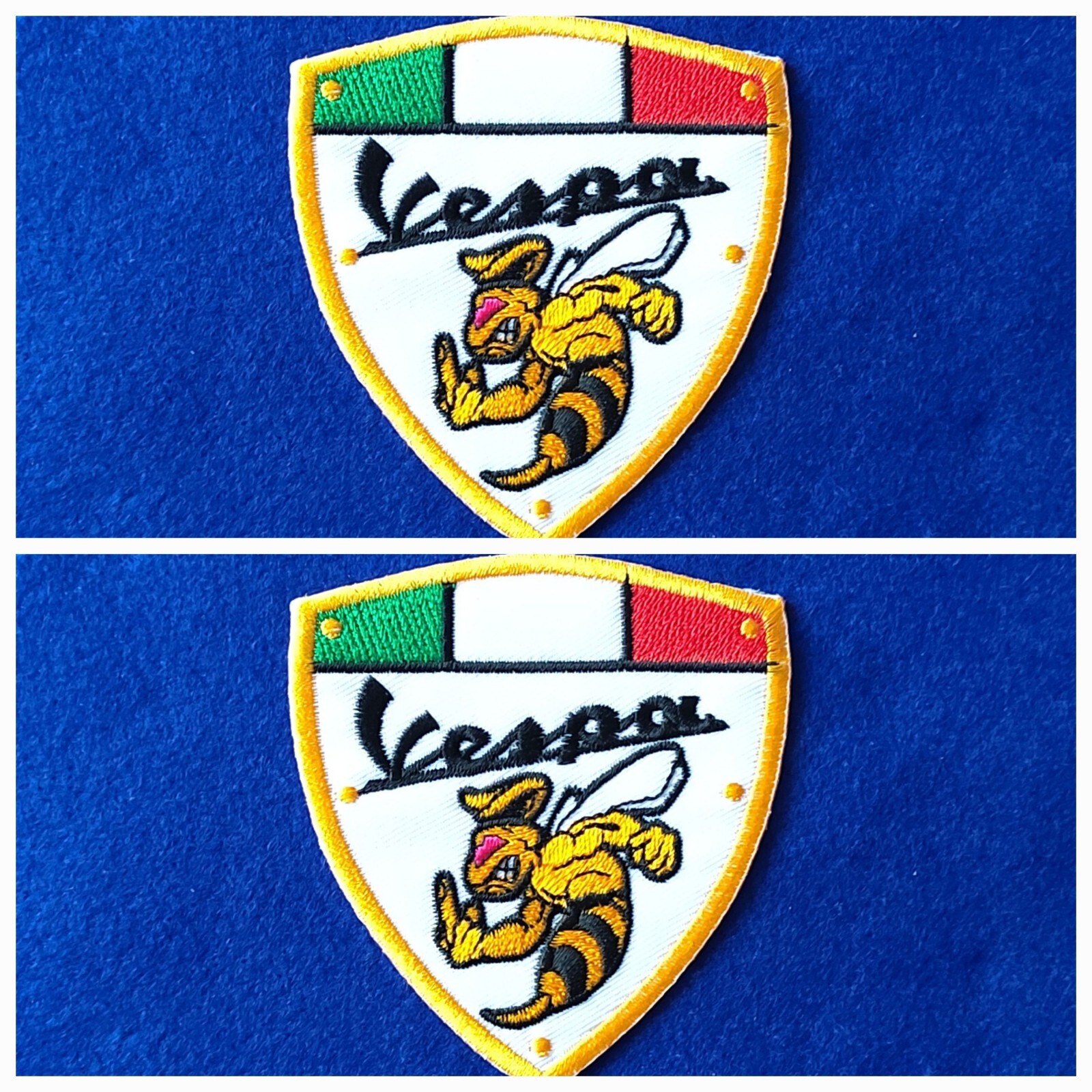 A Pair Of Vespa Scooter Patches Sew / Iron On Badges (o) Scooter Rally ...