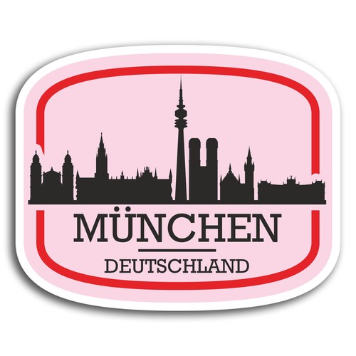 2 x 10cm Munich Munchen Germany Vinyl Stickers - Sticker Laptop Luggage ...
