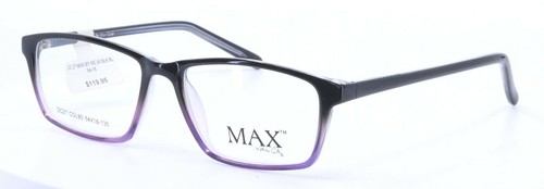MAX By Max Cole DC27 Col 90 Black Purple Rectangular Eyeglasses Frames ...