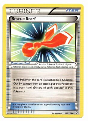 Pokemon Card: Black & White Dragons Exalted Rescue Scarf Trainer 115/ ...