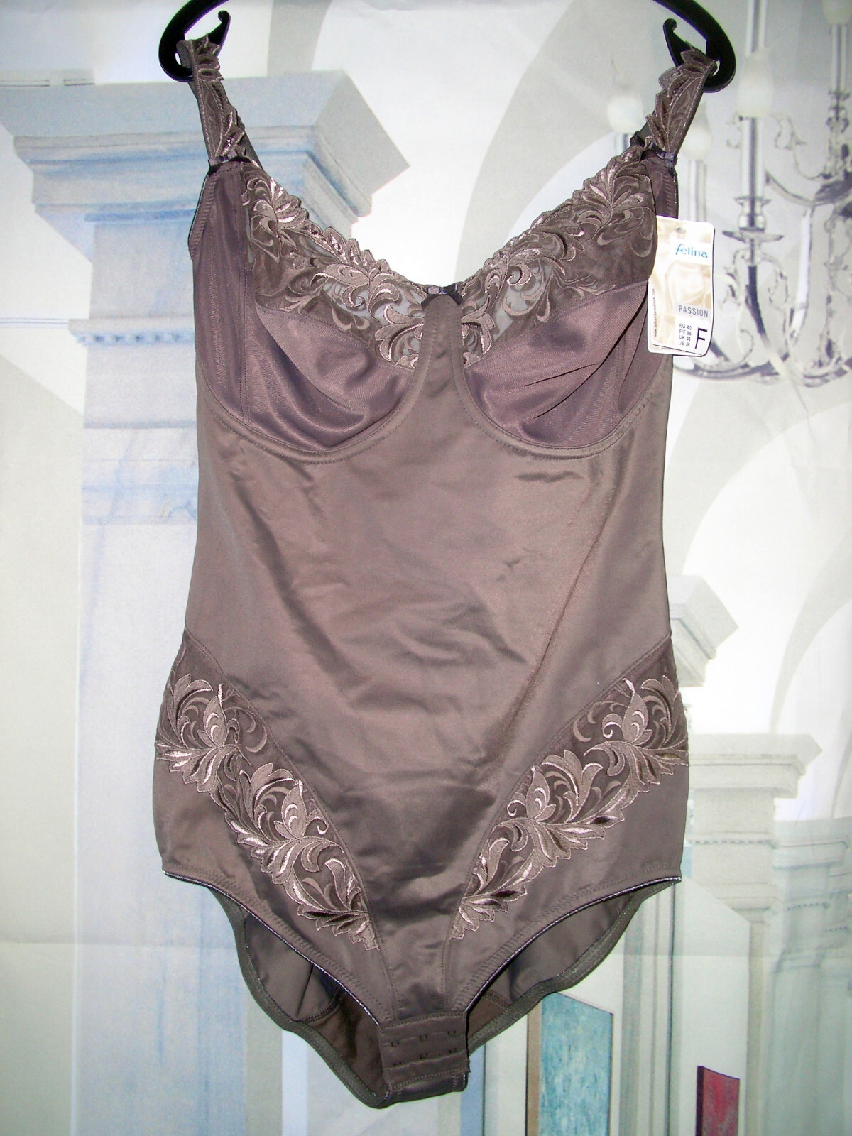 Felina Passion edles Mieder Korselett bestickt braun Gr 80 F Mieder ...