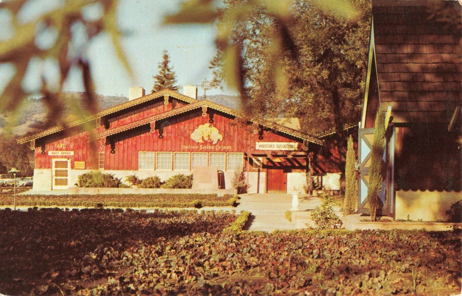 Postcard Italian Swiss Colony Wine Tasting Room California | eBay