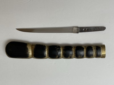 Antique Koto Era Japanese Yoroi-Doshi Armor Piercing Tanto w/ Scabbard ...