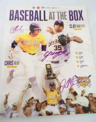 2019 LSU BASEBALL PROGRAM SIGNED BY PAUL MAINIERI, CHRIS REID & CLAY ...