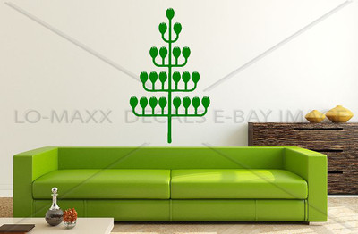 Spork Tree Kitchen Office Home Wall Decor Various Colors Die-Cut Vinyl ...