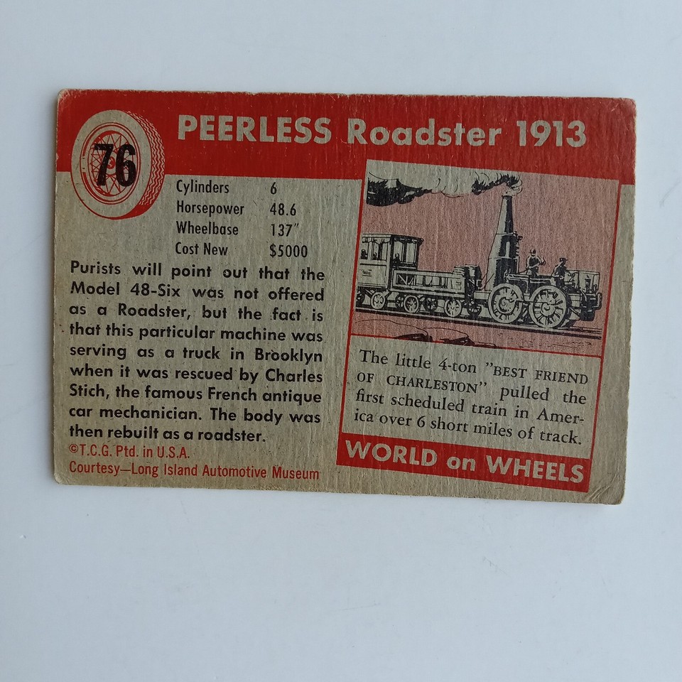 Topps World On Wheels Trading Cards — Vintage 1954-1955 Lot of 9; Cars ...