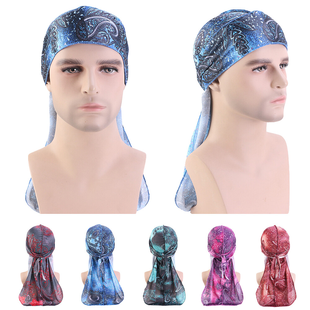 Unisex Men Durag Bandana Sports Head Scarf Bonnet Hat Turban Doo Du Rag ...