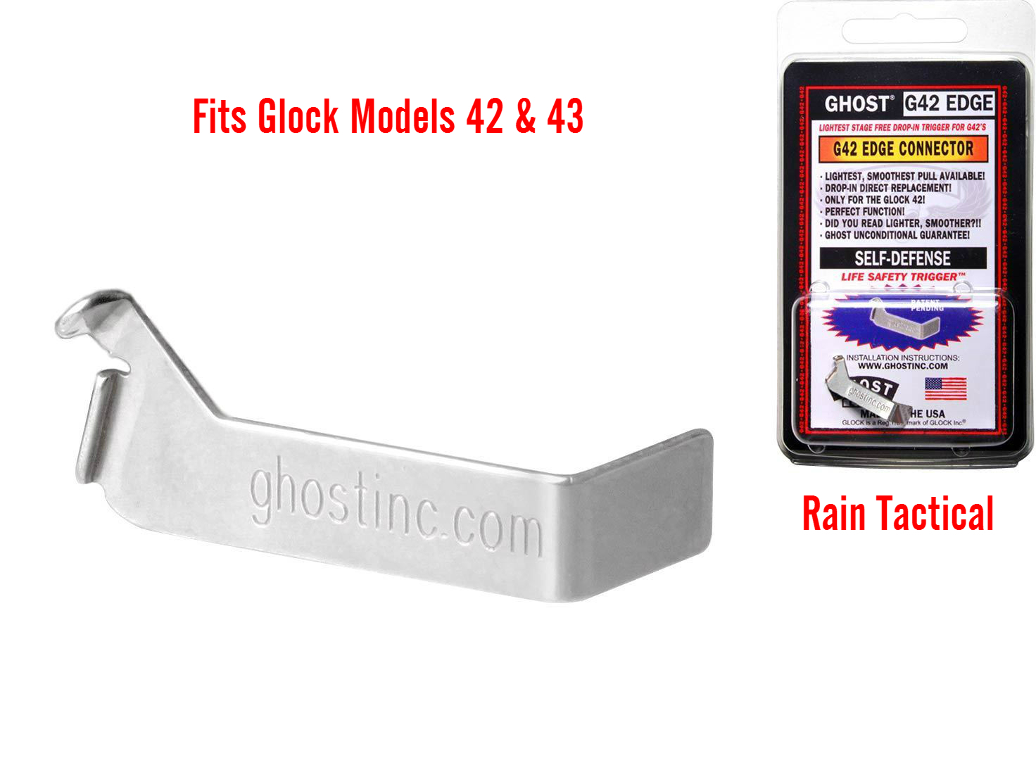 Ghost Inc Edge Glock 42 / 43 / 43x / 48 - 3lb Trigger Connector ...