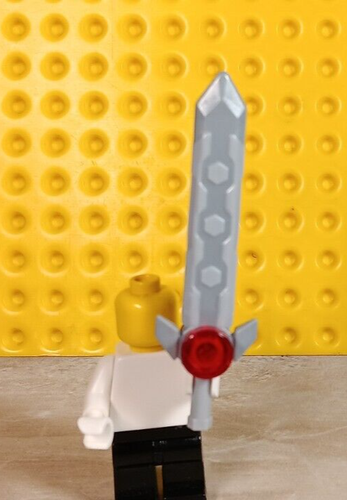 LEGO Nexo Knights WEAPON LONG SWORD Jeweled Hilt Hexogonal Design Blade ...