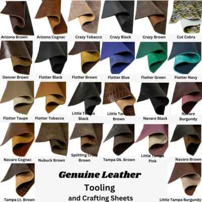 FabricLA Genuine Leather | Tooling Crafting Sheets Heavyduty Full Grain ...