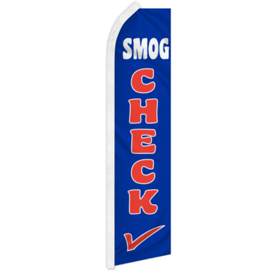 Smog Check Advertising Swooper Feather Flutter Flag Smog Test | eBay