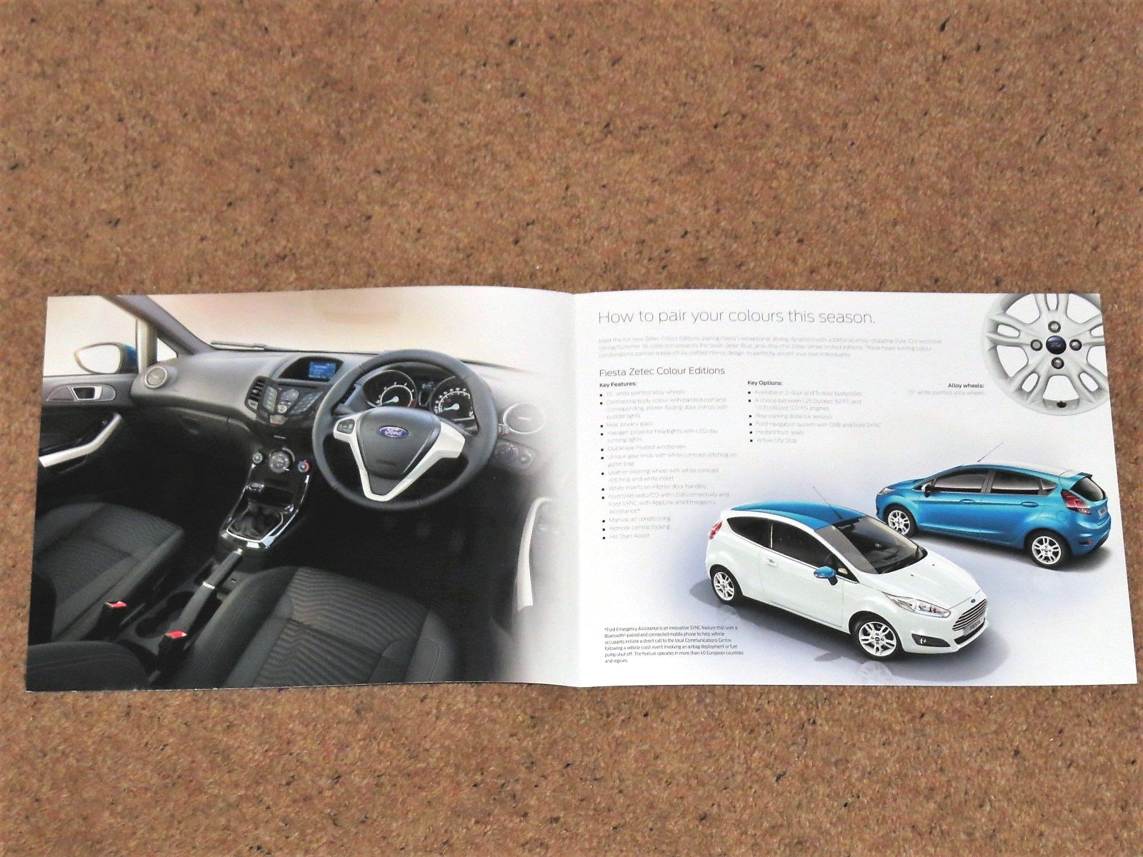 2016 FORD FIESTA ZETEC COLOUR EDITIONS Sales Brochure - Zetec White ...