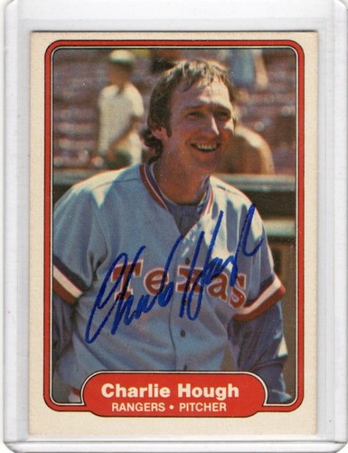 1982 Fleer #319 Charlie Hough Autograph FREE SHIP | eBay