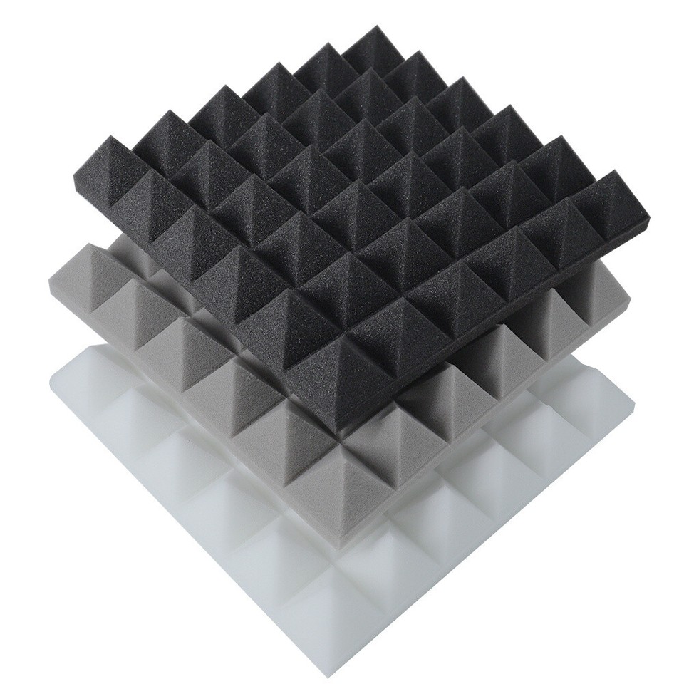 12/24pcs Absorption Sponge Drum Room Pyramid Sound Absorbing ...