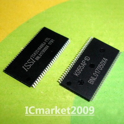 2 PCS IS42S16400J-7TLI TSOP-54 IS42S16400 64-Mbit Synchronous Dynamic ...