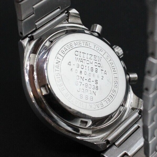 Vintage Citizen speedy Blue Silver 4-901169 Flyback 67-9038 Panda ...