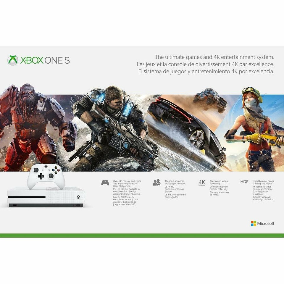 Microsoft Xbox One S 1TB Ultimate Game Console 4K Entertainment System ...