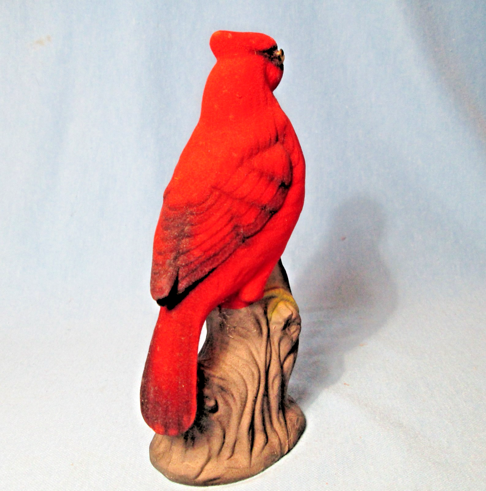 Red CARDINAL BIRD Figurine RARE Norleans Japan Velvetlike Finish HP ...