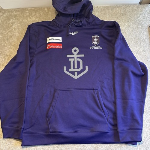 Fremantle Freo Dockers AFL Hooded Jumper 2XL Sekem On Field New With ...