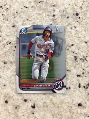 2022 Bowman Chrome Darren Baker 1st Bowman #BCP-131 Washington ...