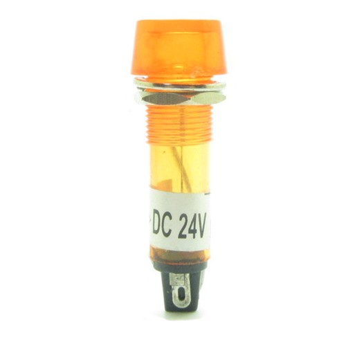 100 x DC24V 10mm Yellow Power Signal Indicator LED Light XD10-3 ...