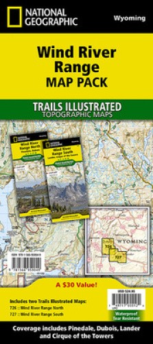 Wind River Range [Map Pack Bundle] by National Geographic Maps - Trails ...
