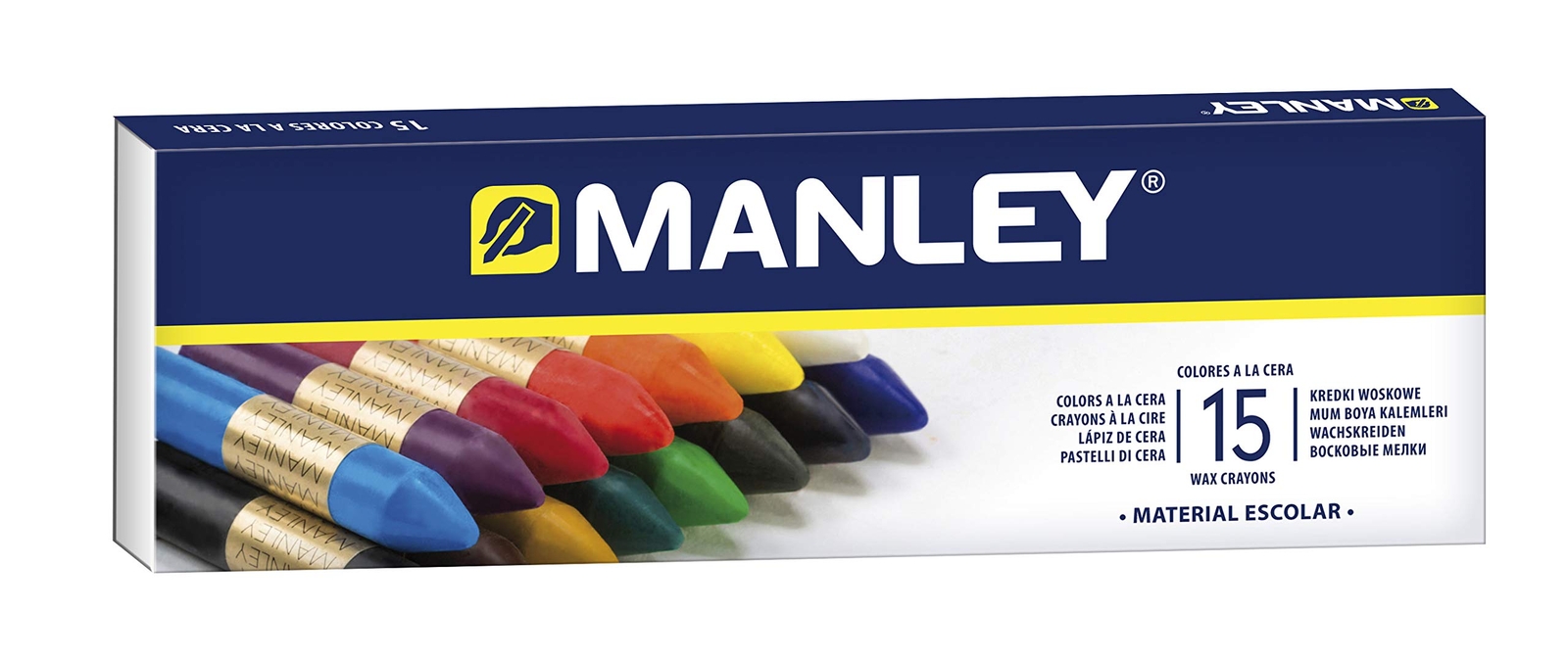 Manley 136124 - Box of 15 crayons, assorted colors | eBay