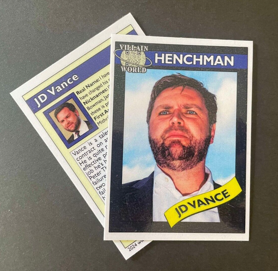 JD Vance - Villain World Cards - Homemade Political Trading Cards! | eBay