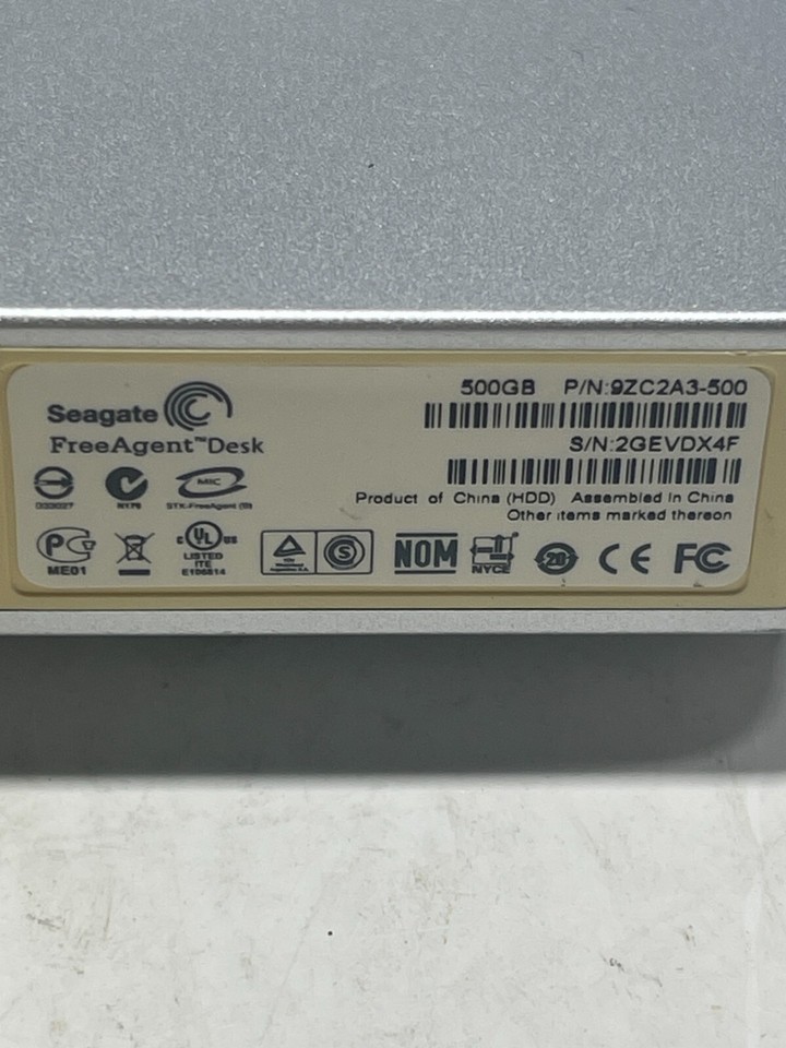 Seagate FreeAgent Desk 500GB External Hard Drive 9ZC2A3-500 (NO POWER ...
