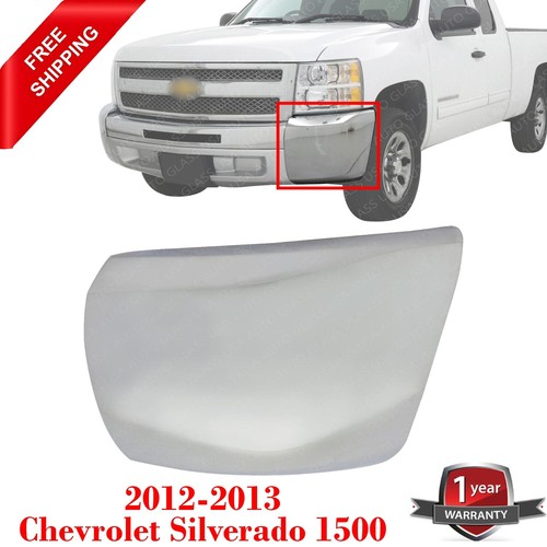 Front Bumper End Cap Chrome Driver Side For 2012-2013 Chevy Silverado ...