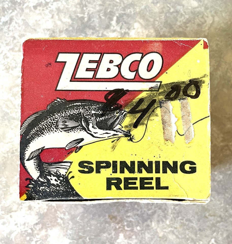 Vtg. Zebco 33 (Spinner Model) fishing reel with box, serviced and lubed ...