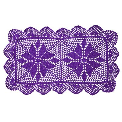 20 inch Rectangular Lace Doily Crochet Flowers Table Kitchen Coaster ...